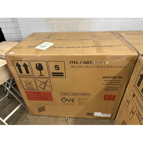 Archie 910mm walnut vanity unit (boxed) original RRP £499.99 + VAT ...