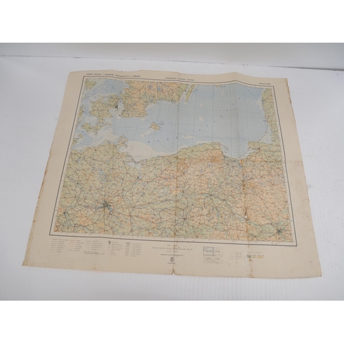 Three maps of Poland; two 1940s and one dated 1937, largest 120cm x 135cm