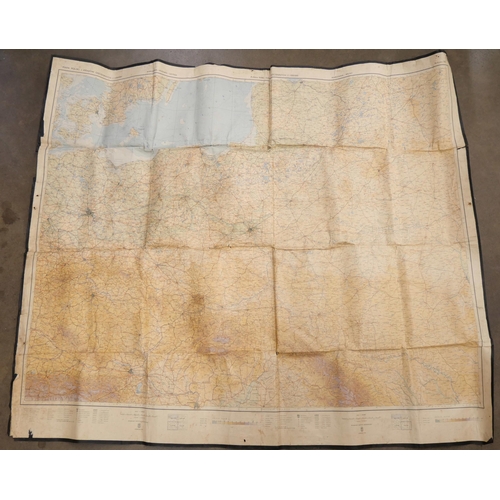 Three maps of Poland; two 1940s and one dated 1937, largest 120cm x 135cm