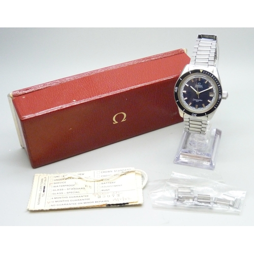 A 1970/71 Omega Seamaster 60 automatic stainless steel wristwatch with ...