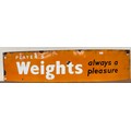 A Players Weights enamelled metal advertising sign