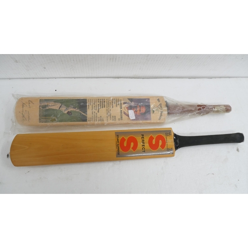 A Sir Gary Sobers autographed cricket bat together with a Stuart ...