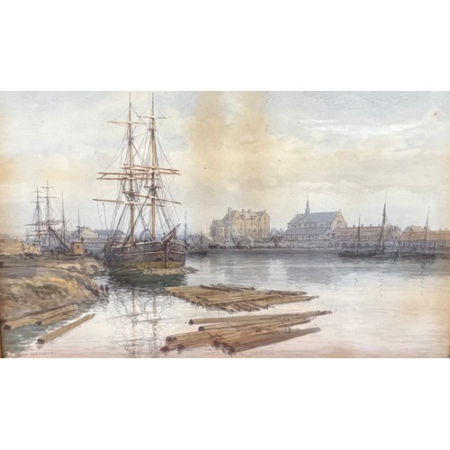 Arthur Wilde Parsons (British 1847-1920), Evening in Bristol Harbour ...