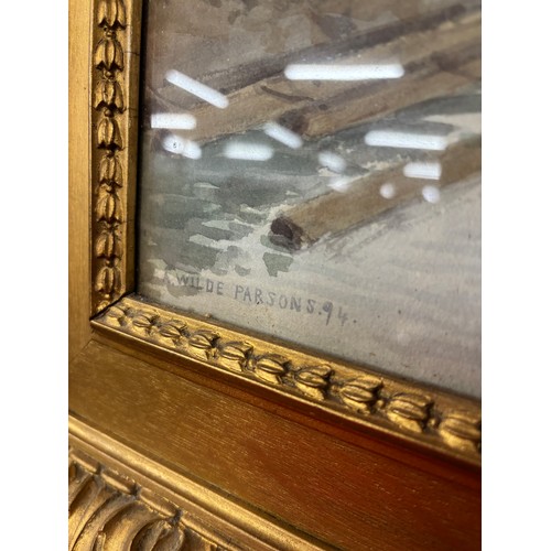 Arthur Wilde Parsons (British 1847-1920), Evening in Bristol Harbour ...