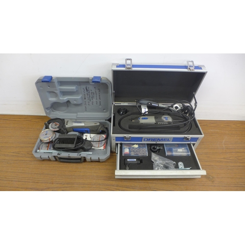 2 Dremel power tools including a DSM20, 240V cutting tool with spare ...