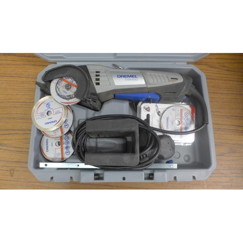 2 Dremel power tools including a DSM20, 240V cutting tool with spare ...