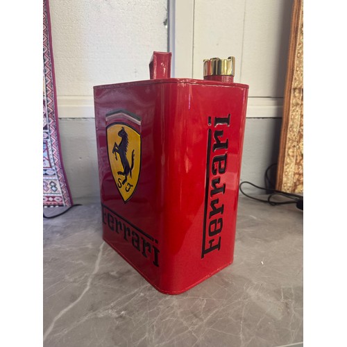 An oil can bearing the Ferrari inscription