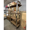 A Chennai driftwood/chrome display unit *This lot is subject to VAT