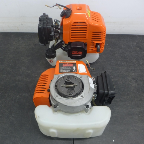 Two Fox Lawn Ranger MK2 petrol driven grass trimmer bodies - no attachments