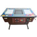 A Retro Arcade Classics glass topped cocktail table arcade machine