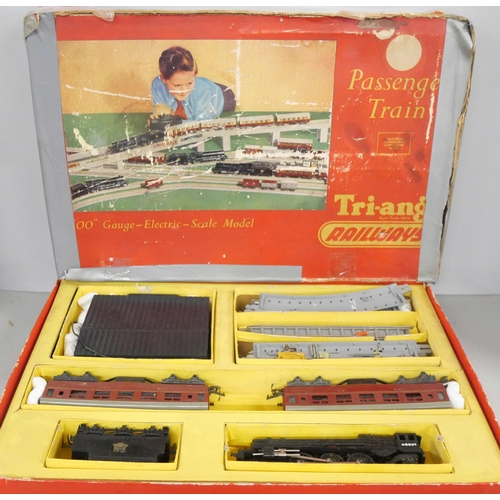 Two early Tri-ang model railway sets, comprising of 00 Gauge Electric ...