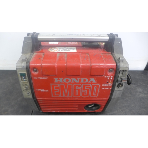 A Honda EM650 petrol generator