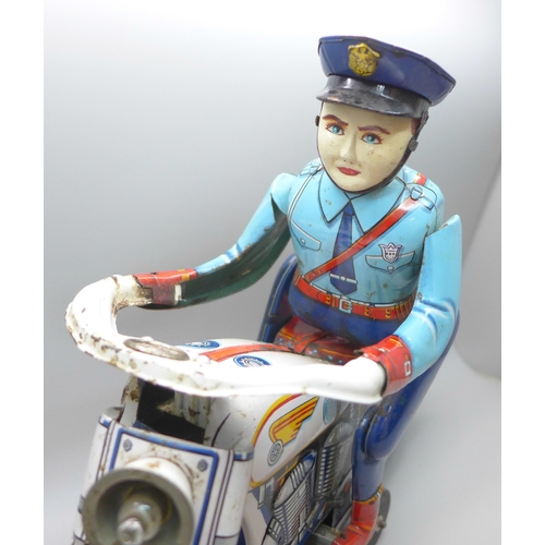 A circa. 1960s Japanese TM Modern Toys Highway Patrol / Police Speed ...