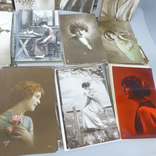 A collection of Edwardian and later glamour postcards. Collection ...