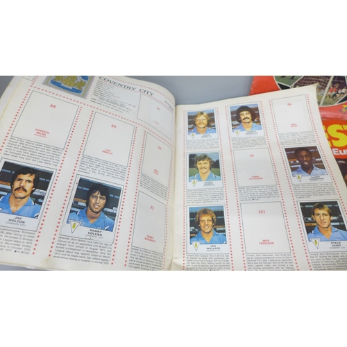 Football; four Panini sticker albums, Football 78, Football 80 ...