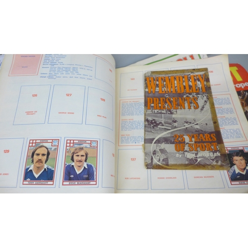 Football; four Panini sticker albums, Football 78, Football 80 ...