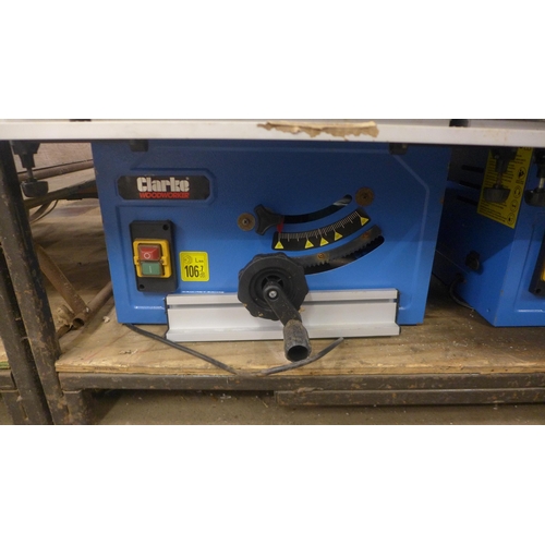 5 Clarke CWL1000 woodworker table saws and a large quantity of spares ...