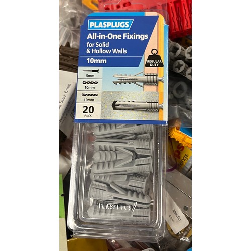 A quantity of assorted consumables including fixings, nails, wall plugs ...