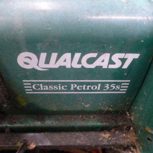 A Qualcast Classic 35S petrol driven rotary lawn mower