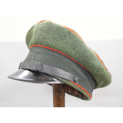 Three WWII German caps, Navy, Army and Airforce
