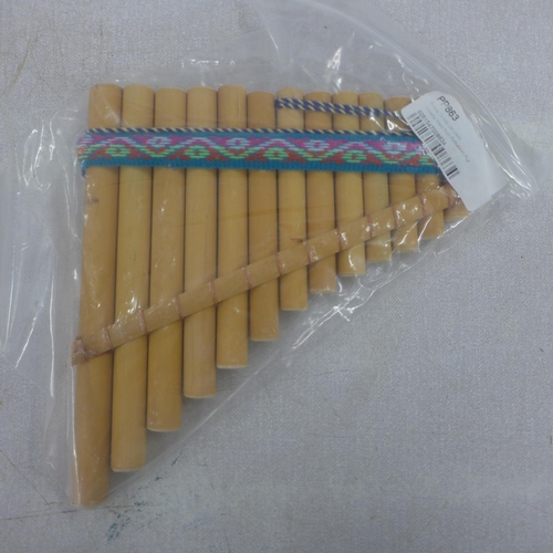 7 x Peruvian 13 flute pan pipes (unused)