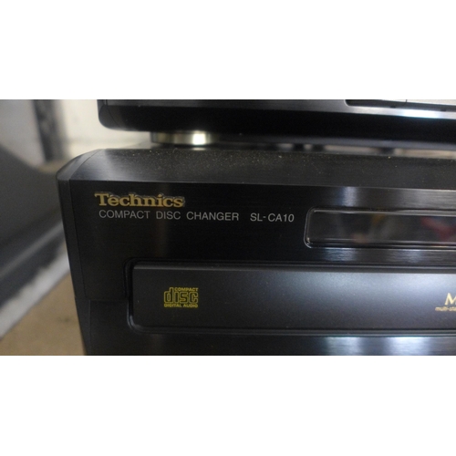 A Technics ST-CA10 stereo tuner and a SE-CA10 stereo amplifier and a ...