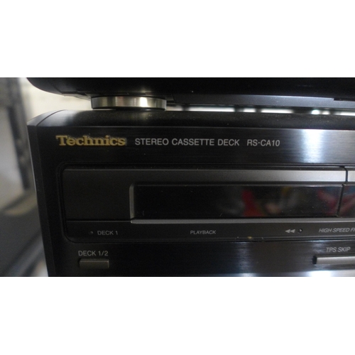 A Technics ST-CA10 stereo tuner and a SE-CA10 stereo amplifier and a ...