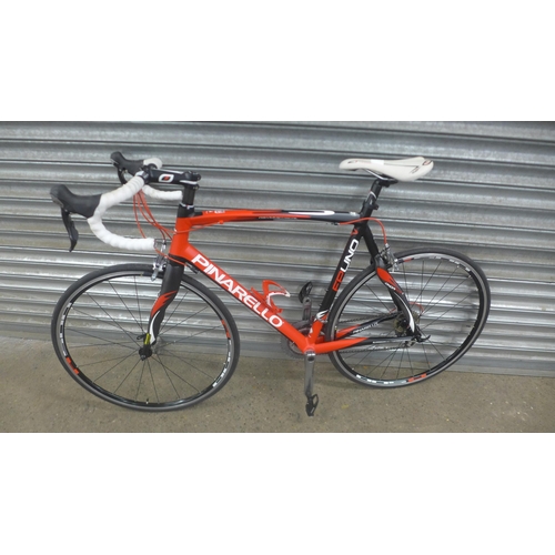 A Pinarello FP-UNO aluminum framed road bike with Shimano Tiagra brakes ...