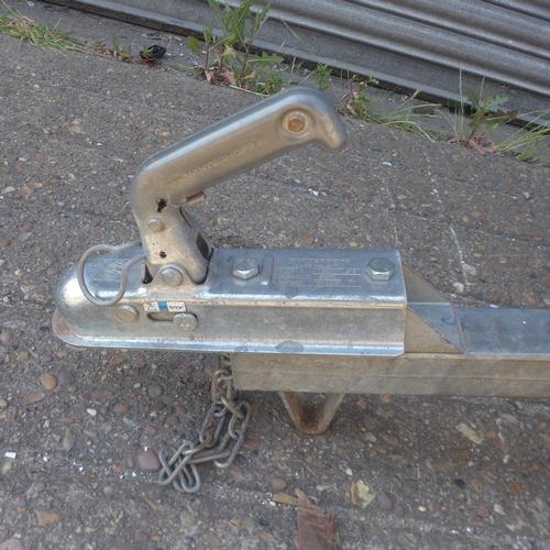 An Erde 102 single axle tipping trailer