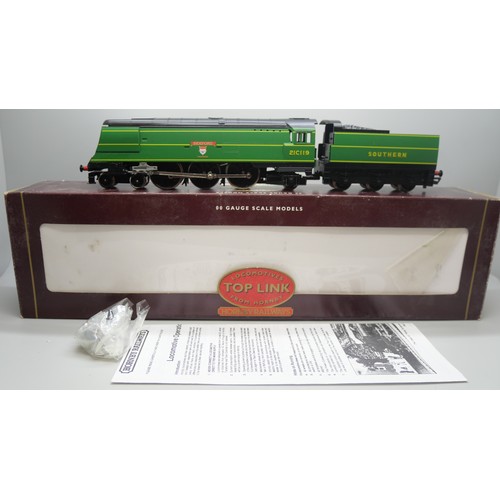 A Hornby 'Top Link' R265 OO gauge SR 4-6-2 West Country class ...
