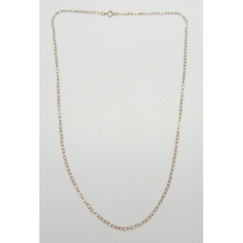 A 9ct gold chain, 0.7g, 40cm