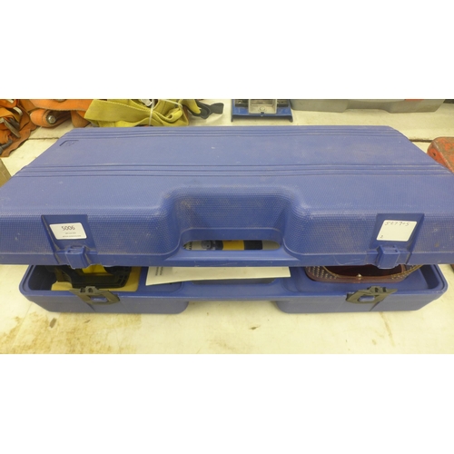 A Duotool 25 meter radius 120x126x175 rotary laser with laser safety ...