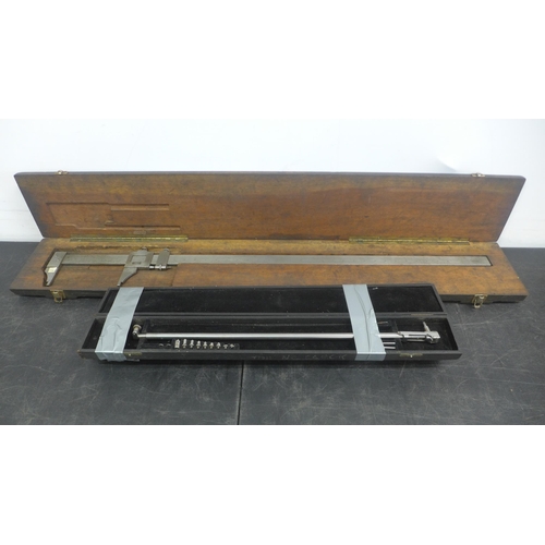 A Tumico 3ft internal and external Vernier and an extendable 550mm Bore ...