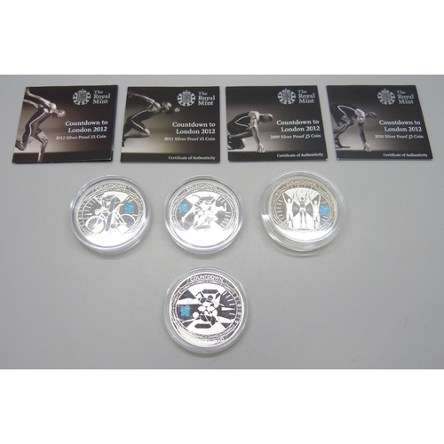 The Royal Mint, Countdown to London Olympic Games 2012 silver proof £5 ...