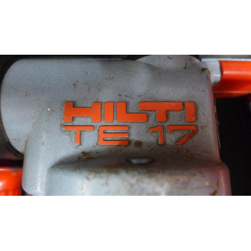 A quantity of assorted tools including Hilti TE-17 hammer drill, a tub ...