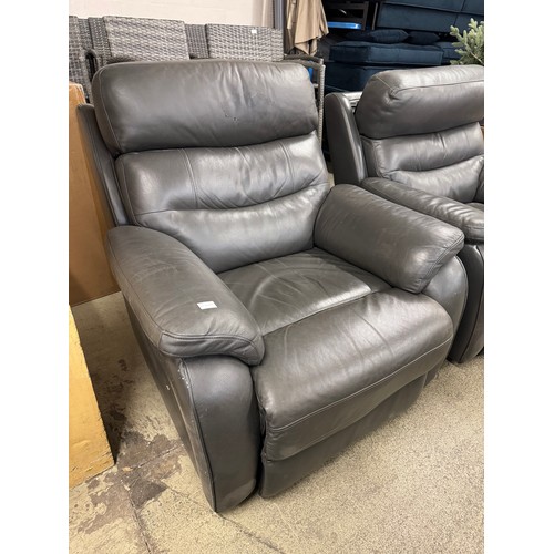 A Fletcher leather electric reclining armchair (worn), original RRP £ ...