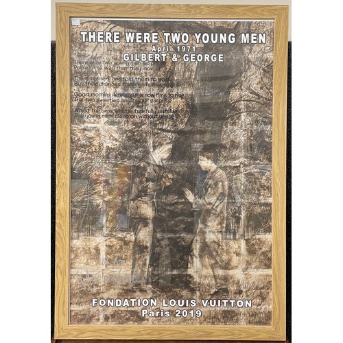 A Gilbert & George exhibition poster, There Were Two Young Men, signed ...