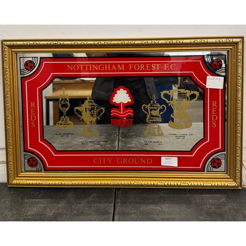 A framed Nottingham Forest F.C. celebratory mirror
