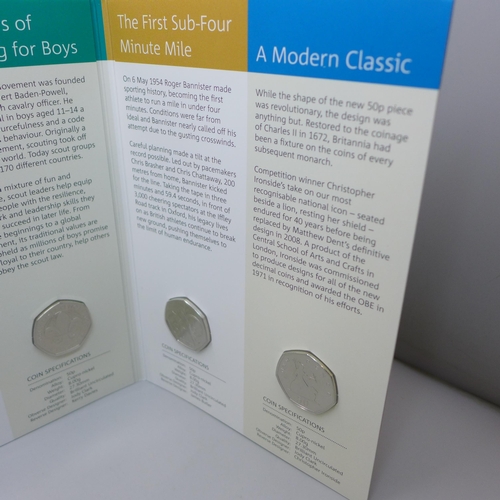 The Royal Mint, Celebrating 50 years of the 50p British Culture set ...