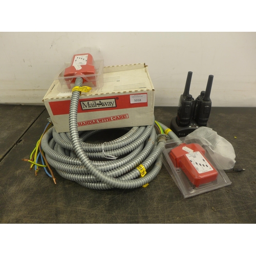 A quantity of assorted items including a pre-wired flexible conduit ...