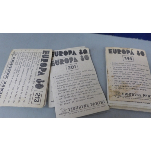 Three Panini football sticker albums, World Cup 1978, Europa 80 and ...