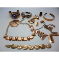 A collection of Modernist and Brutalist style costume jewellery