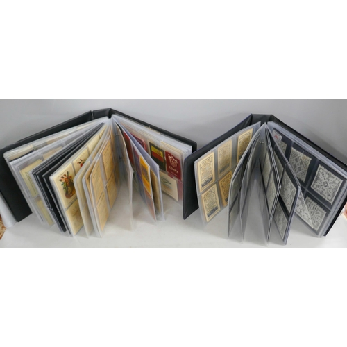 An extensive collection of silk cigarette card inserts and embroidered ...