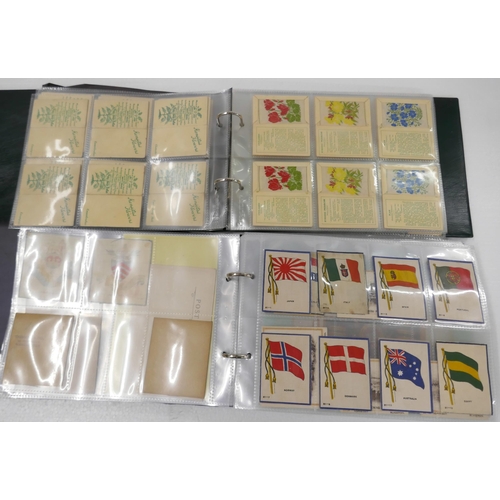 Collection of silk cigarette card inserts to include embroidered ...