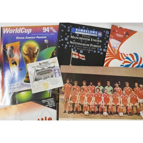 Collection of Football programmes cup finals most with tickets, mostly ...