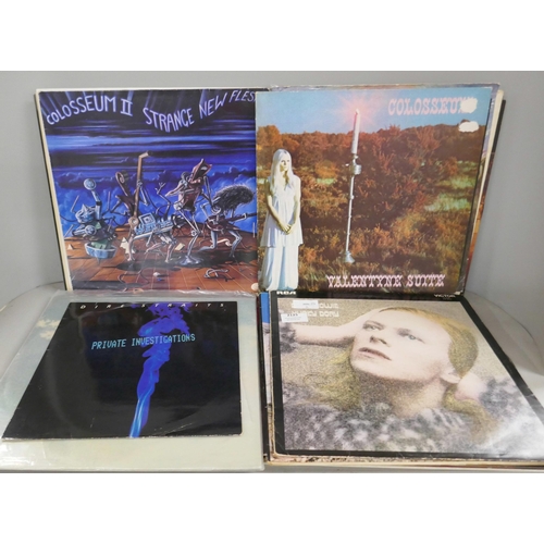 Twenty-four Rock and Pop records including, David Bowie, Kate Bush, Bob ...