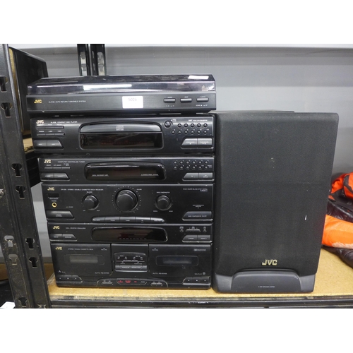 A JVC Hi-Fi set including an AL-E58 auto return turntable, XL-E58 ...