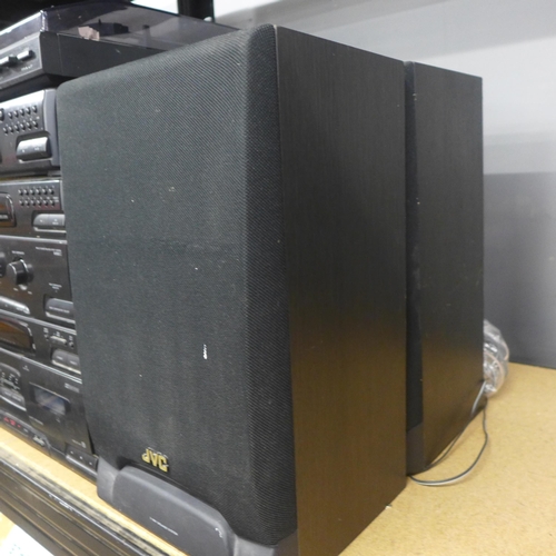 A JVC Hi-Fi set including an AL-E58 auto return turntable, XL-E58 ...