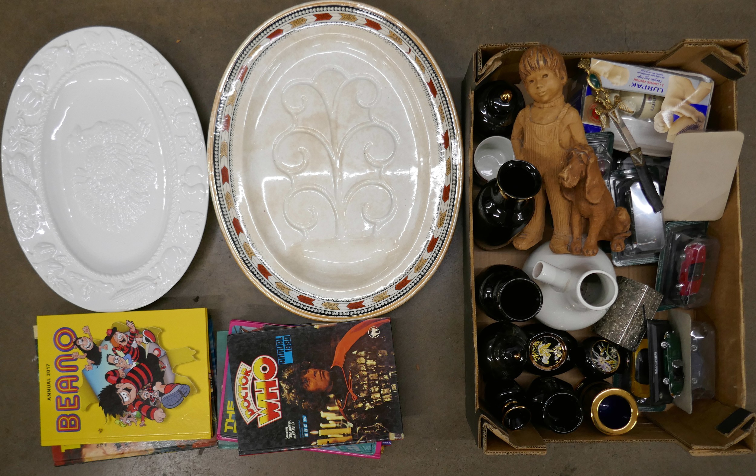 Various annuals including, Dr Nelson Inhaler, Lee Bortin figurine ...