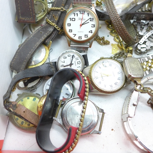 A collection of watches including vintage mechanical examples